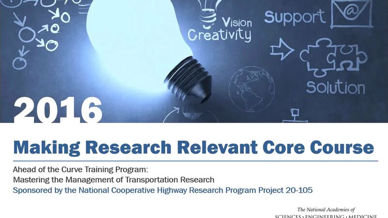 TRB: Ahead of the Curve in Transportation Research Board "TRB ...