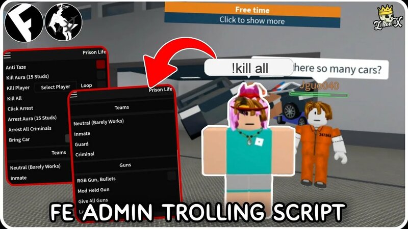 FE Admin Trolling Script - Roblox Scripts - Prison Life Admin | Fluxus ...