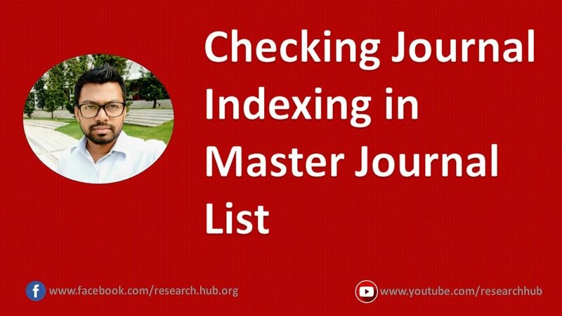 Checking Journal Indexing in Web of Science Master Journal List ...