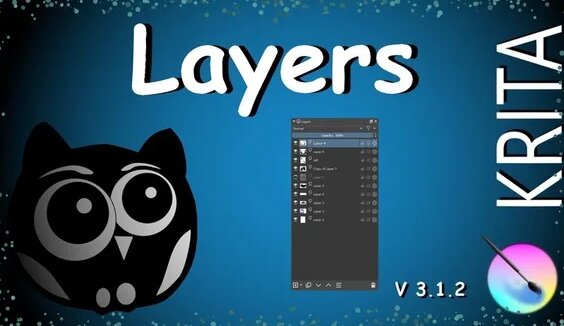 Krita: панель Layers (слои) - Видео от Krita, Gimp, MyPaint, Art ...