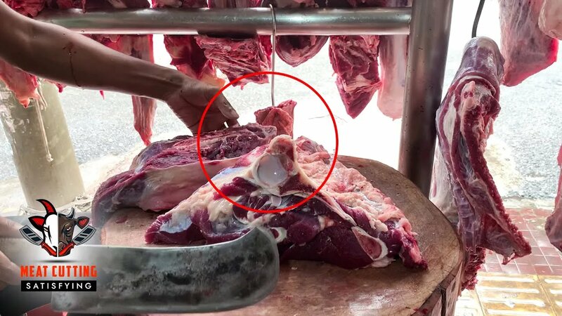 Excellent Beef Cutting Process With Live Meat Selling Market {4K ...