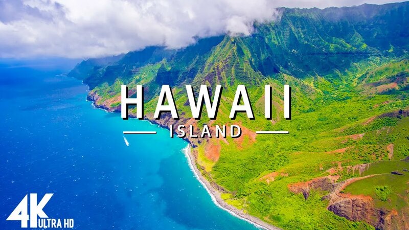 Flying OVER Hawaii (4K UHD) - Relaxing Music Along With Beautiful ...