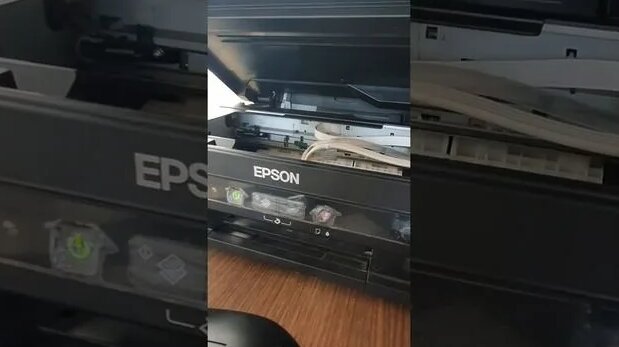 Epson l222 мигает лампочка питания , бумага и капля ( принтер не печатает ) - Смотреть онлайн в ...