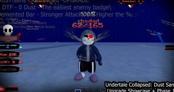 (SANS Funny BOSS RUSH: Revamp) Dust Sans (Undertale Collapsed) Showcase ...