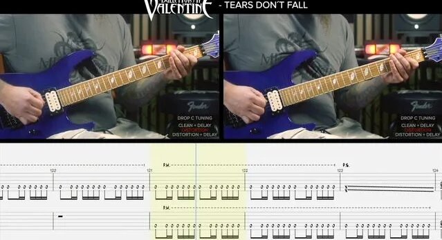 Bullet FOR MY Valentine - Tears don´t fall [Guitar Cover + TAB ...
