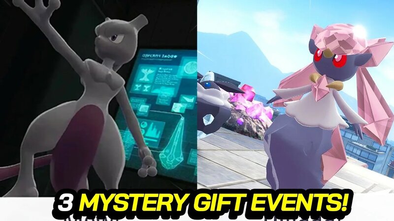 Pokemon NEWS! Mega Mewtwo & Diancie Special Mystery Gift Events in ...