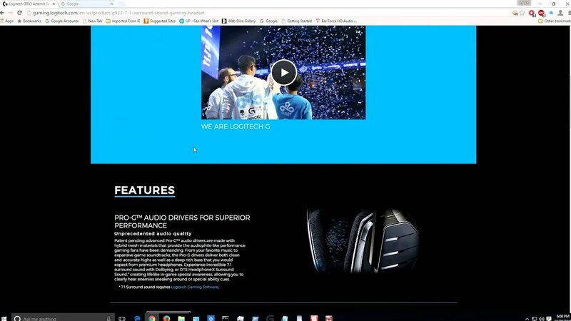 Logitech G933 Software Overview