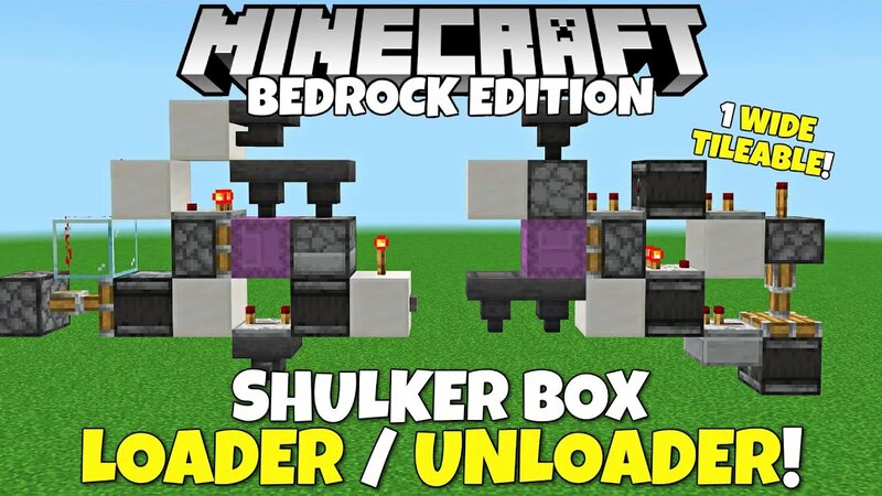 Minecraft Bedrock: Easy Shulker Box Loader & Unloader Tutorial! 1 Wide ...