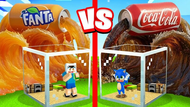 Fanta vs COCA COLA Tsunamisi ENES ve Bebek Sonic CAM Siğinakta Hayatta ...