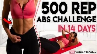 Lilly Sabri - 500 REP ABS Workout Challenge in 14 Days Тренировка ...
