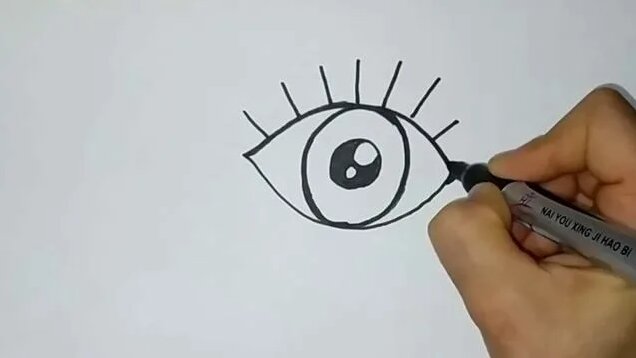 Bolalar uchun Ko'z rasm chizishDrawing Eye for childrenРисование Глаз ...