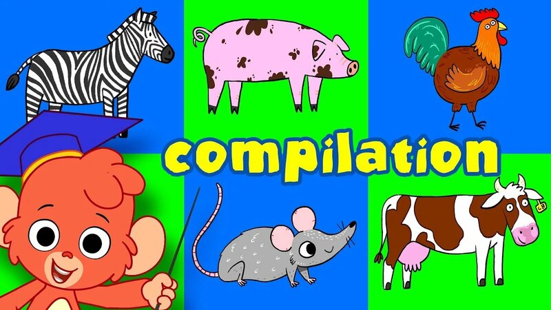 Learn Animals Names and Sounds | Animal ABC compilation | Zoo and Farm ...