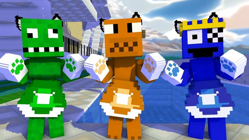 Monster school : paws dance challenge rainbow friends bully - minecraft ...