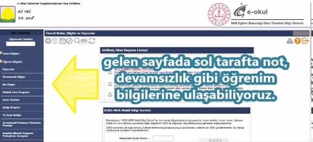 E- Okul Veli Bilgilendirme eokul sistemi- E-Okul VBS sistemine nasıl ...