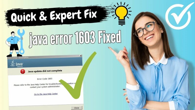 Java Error Code 1603 Fix ( 2025 ) | How to Fix Java Install Did Not Complete Error Code 1603 ...