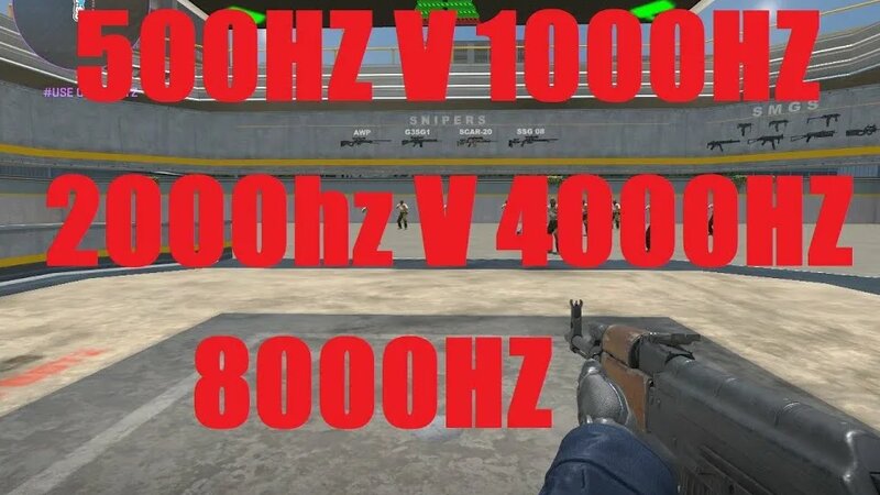 Comparision of Every Polling Rate on CS2 (500hz,1000hz,2000hz,4000hz ...