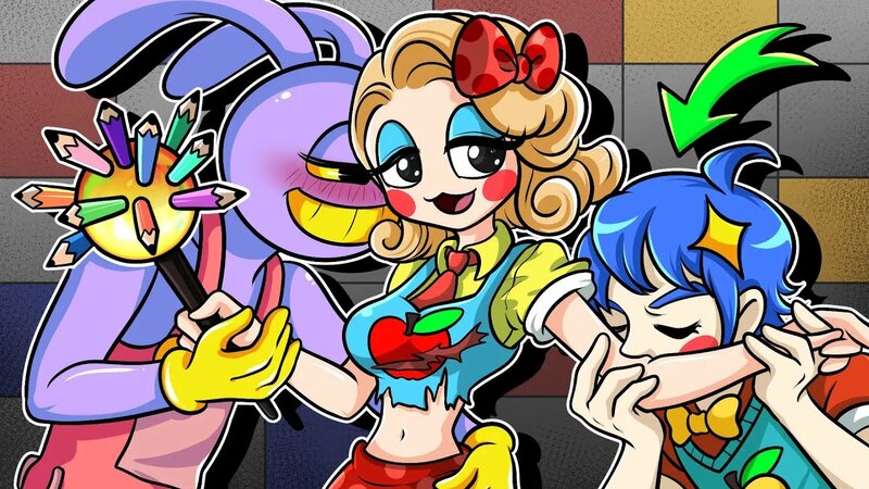 Miss Delight Love Triangle with Jax, Mr.Bright // Poppy Playtime 3 ...