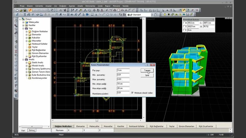 ideCAD Statik IDS | Geometri Kontrolü ve Proje Bilgileri - Yandex Video ...