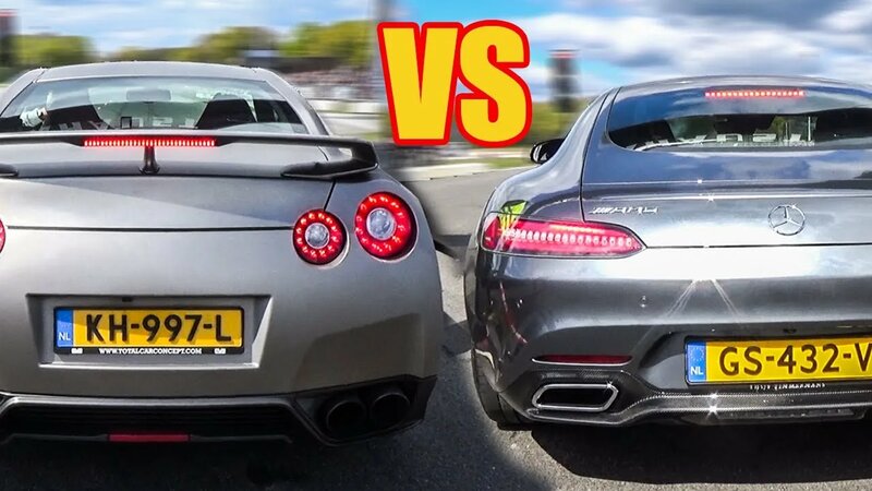 Nissan GTR R35 vs Mercedes Benz AMG GTS - DRAG RACE - Смотреть онлайн в ...