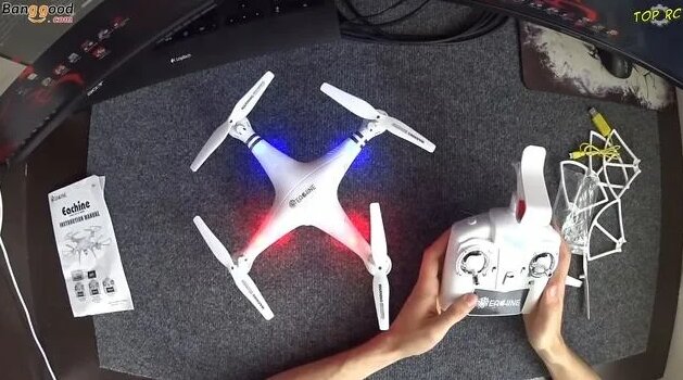 Квадрокоптер Eachine E30W Wi-Fi FPV Quadcopter RTF. Распаковка + обзор ...