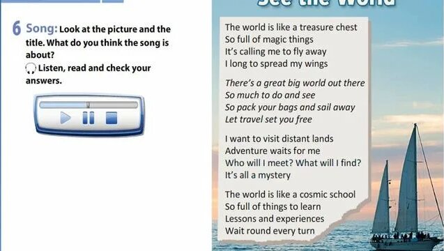 Excel 9 module 8 p98 ex6 See the World Song text ver - Смотреть онлайн ...