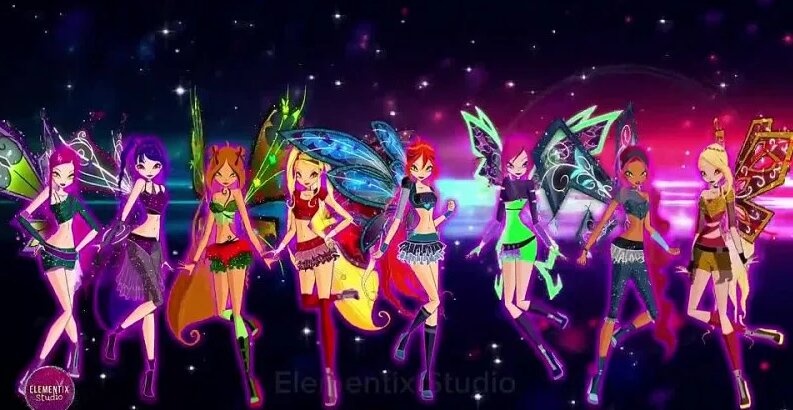 Winx club Dark Believix Transformation with Roxy and Daphne Full ...