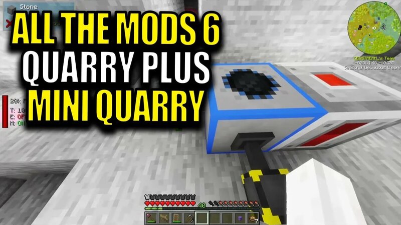 Minecraft All The Mods 6 Modpack Ep 19 - Quarry Plus Mini Quarry ...