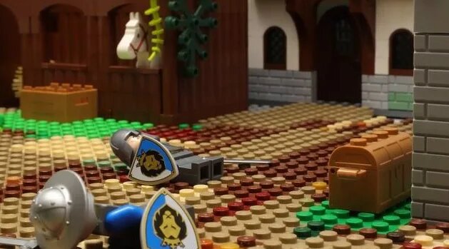 Lego Castle "Battle of the Lion Kingdom" Stop Motion Animation ...