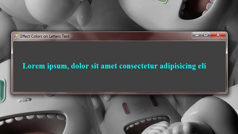 How To Create Program [ Effect Colors on Letters Text Using Csharp ...