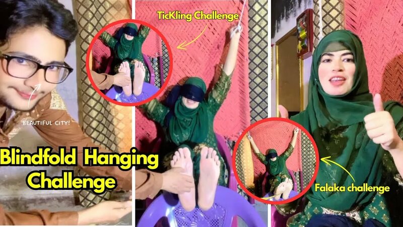 Falaka tickling challenge | hanging + blindfold challenge requested ...