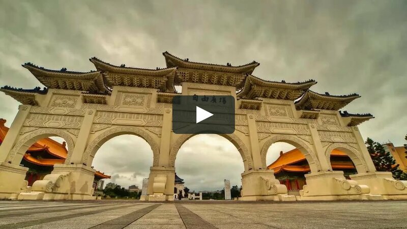 Chian Kai-shek memorial mornings time-lapse in The Formosa (Taiwan ...