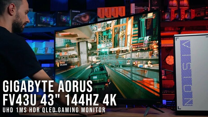 Gigabyte Aorus Fv43u 43" 144Hz 4K UHD 1ms QLED HDR Gaming Monitor ...