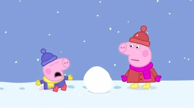 Peppa Pig - Snow (full episode) cartoons for kids мультфильм в ...