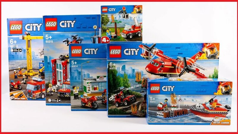All lego city fire brigade 2019 compilation/collection speed build ...