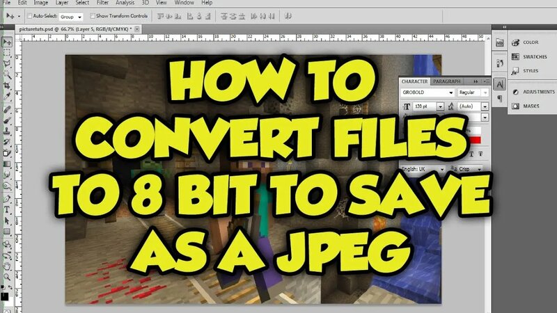 Photoshop Tutorial: How to Convert a 32 or 16 Bit image into an 8 Bit ...