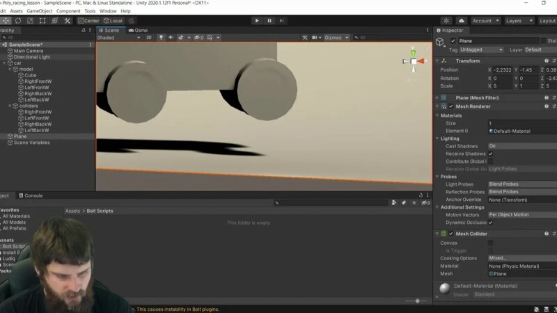 Unity Bolt. Урок 2. Делаем машинку на WheelCollider. - Смотреть онлайн ...