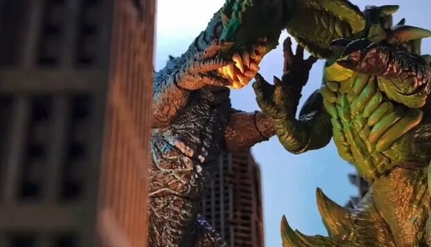 Croczilla vs legendary Godzilla an epic battle stop motion - Смотреть ...
