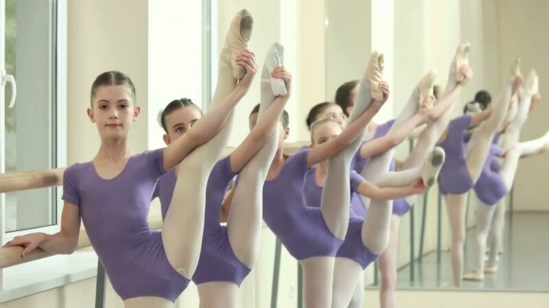 Little Ballerinas Doing Stretching Exercises At Ballet | Intown Stars ...