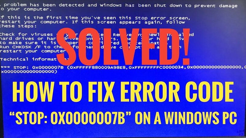 How To Fix Stop: 0x0000007B Blue Screen Error In Windows PC - Смотреть ...