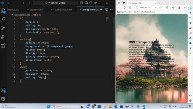 Simple CSS Transparent Div || Html5 & CSS3 || @MR_Codey - Смотреть ...