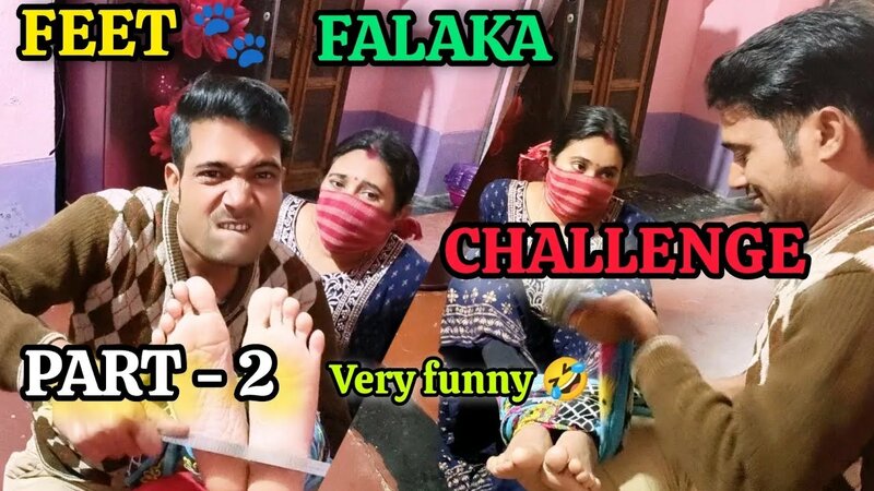 Falaka Challenge With hanky/PART -2 challenge with wife feet Falaka ...