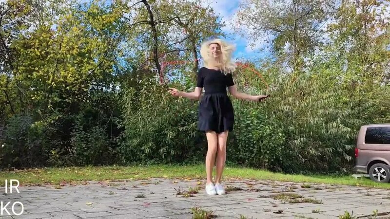 Girl jumping rope in a little black dress | FULL BODY Workout with ...