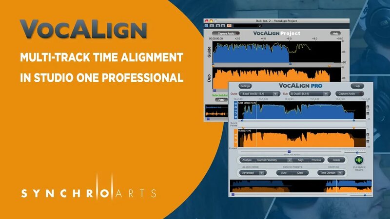 Using VocALign in Studio One Professional for Multi-Track Time ...