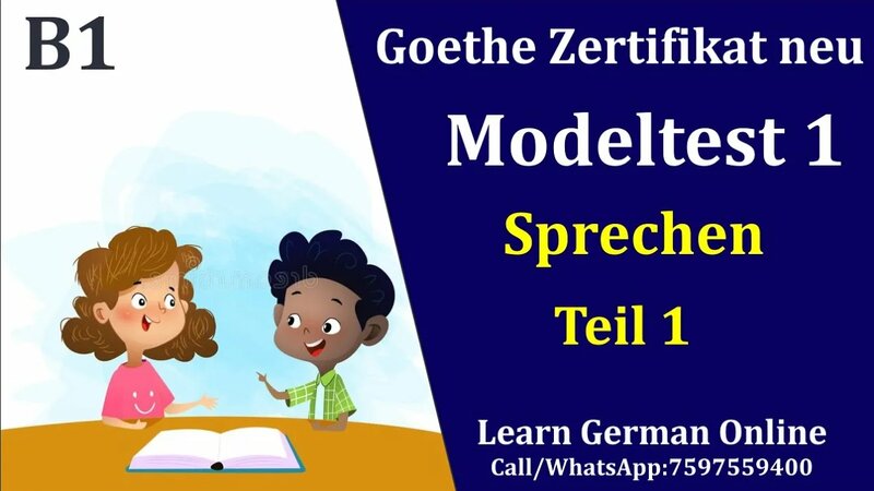 B1 sprechen Prüfung | Goethe Zertifikat neu B1 | Modeltest 1| Sprechen ...