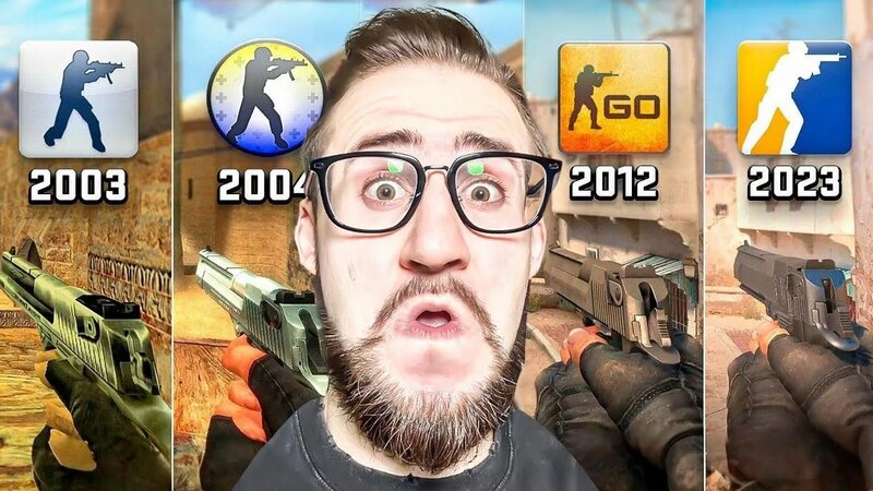 CS 1.6 vs CS:S vs CS:GO vs CS 2 ! Сыграли ВО ВСЕ КС! Я в шоке ...