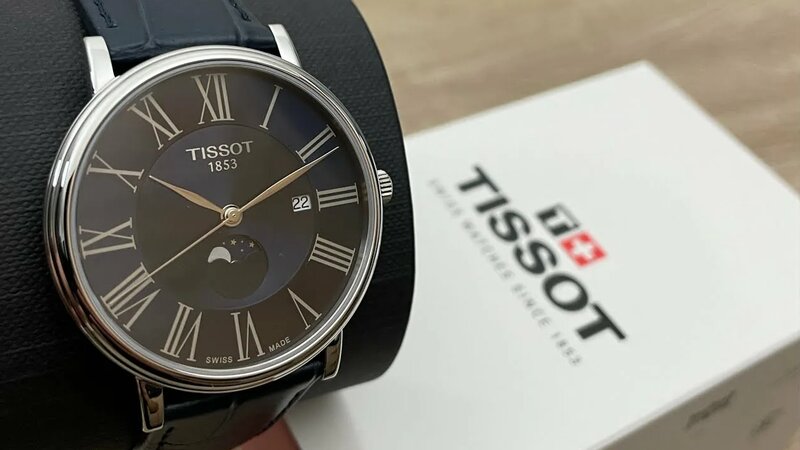 Tissot Carson Premium Gent Moonphase Watch T122.423.16.043.00 (Unboxing ...