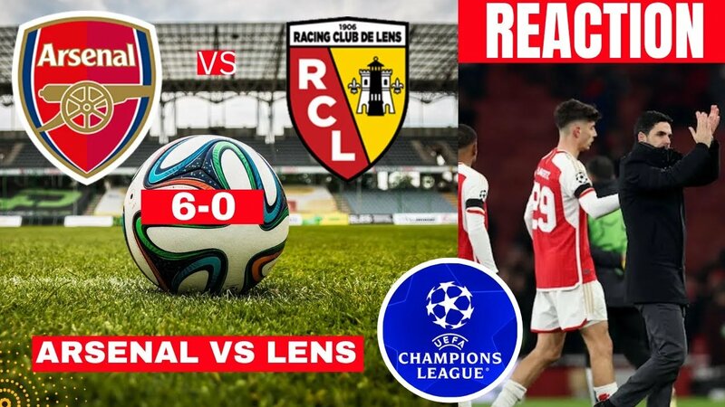 Arsenal vs Lens 6-0 Live Champions League Football UCL Match Score ...