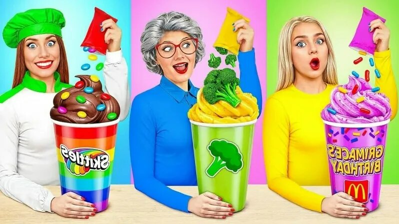 Я против Бабушки Готовим Гримас Шейк Челлендж | Смешные Моменты с Mega ...