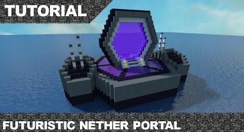 Minecraft Futuristic Nether Portal Tutorial & Download - Смотреть ...