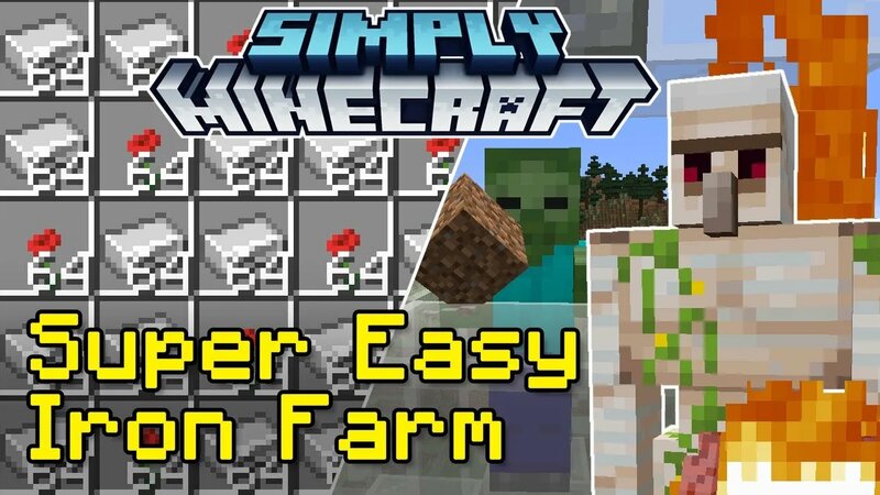 Easy Iron Farm Tutorial | Simply Minecraft (Java Edition 1.17/1.18 ...